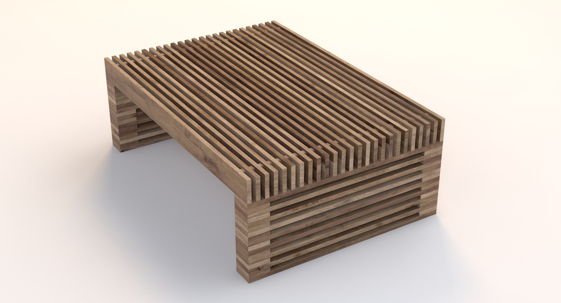 3d Reclaimed Timber Slat Model