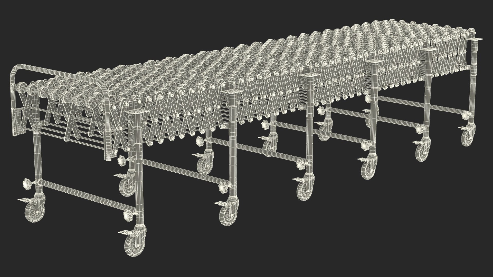 3D Folding Telescopic Roller Red - TurboSquid 2080999