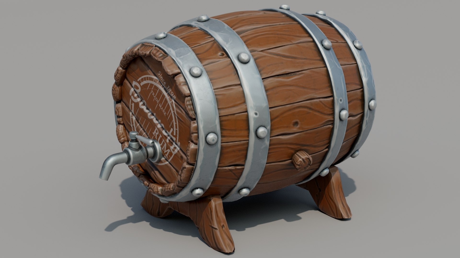 Stylized Barrel Contains 3D Model - TurboSquid 1695140