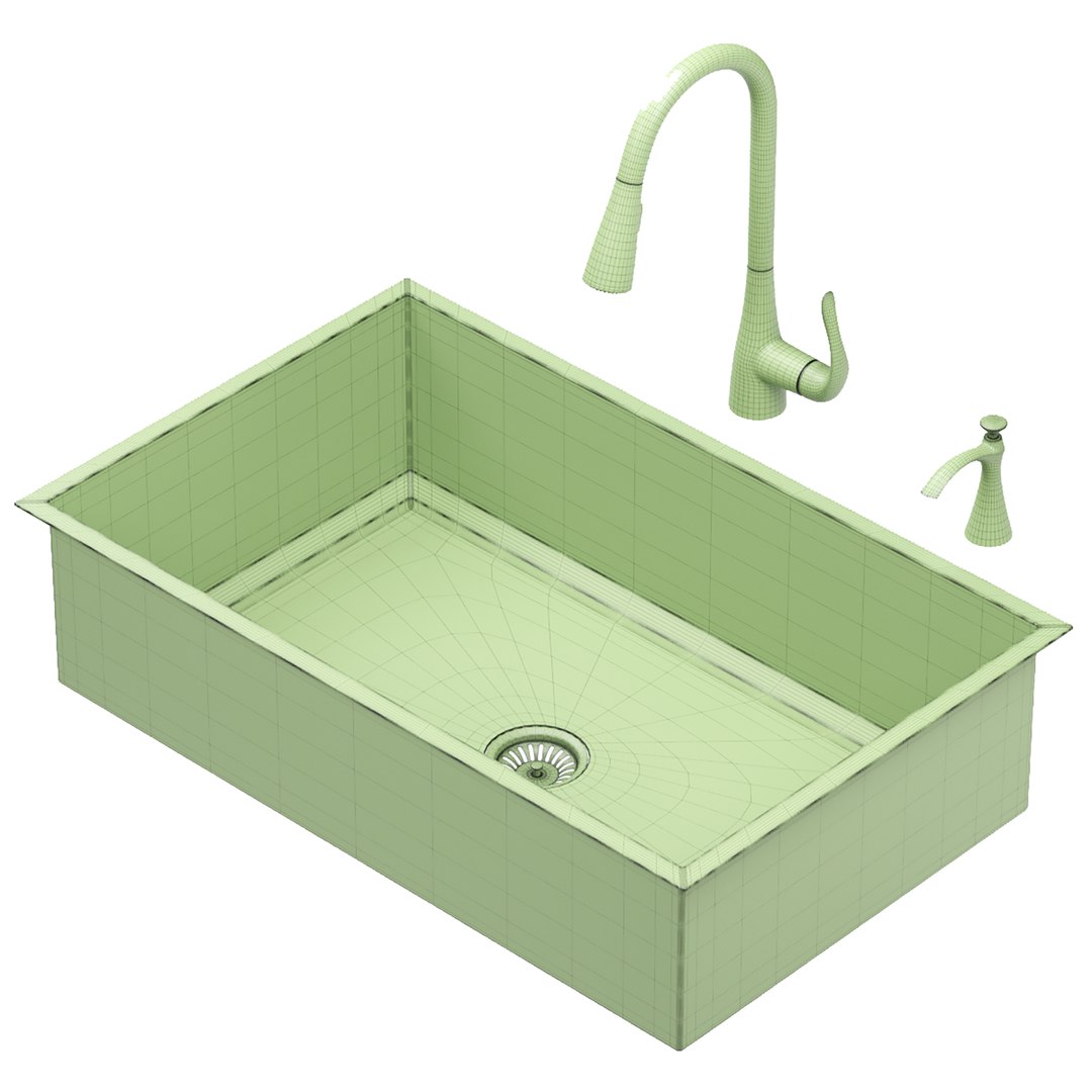 MOEN Kitchen Sink 3D Model - TurboSquid 2415172
