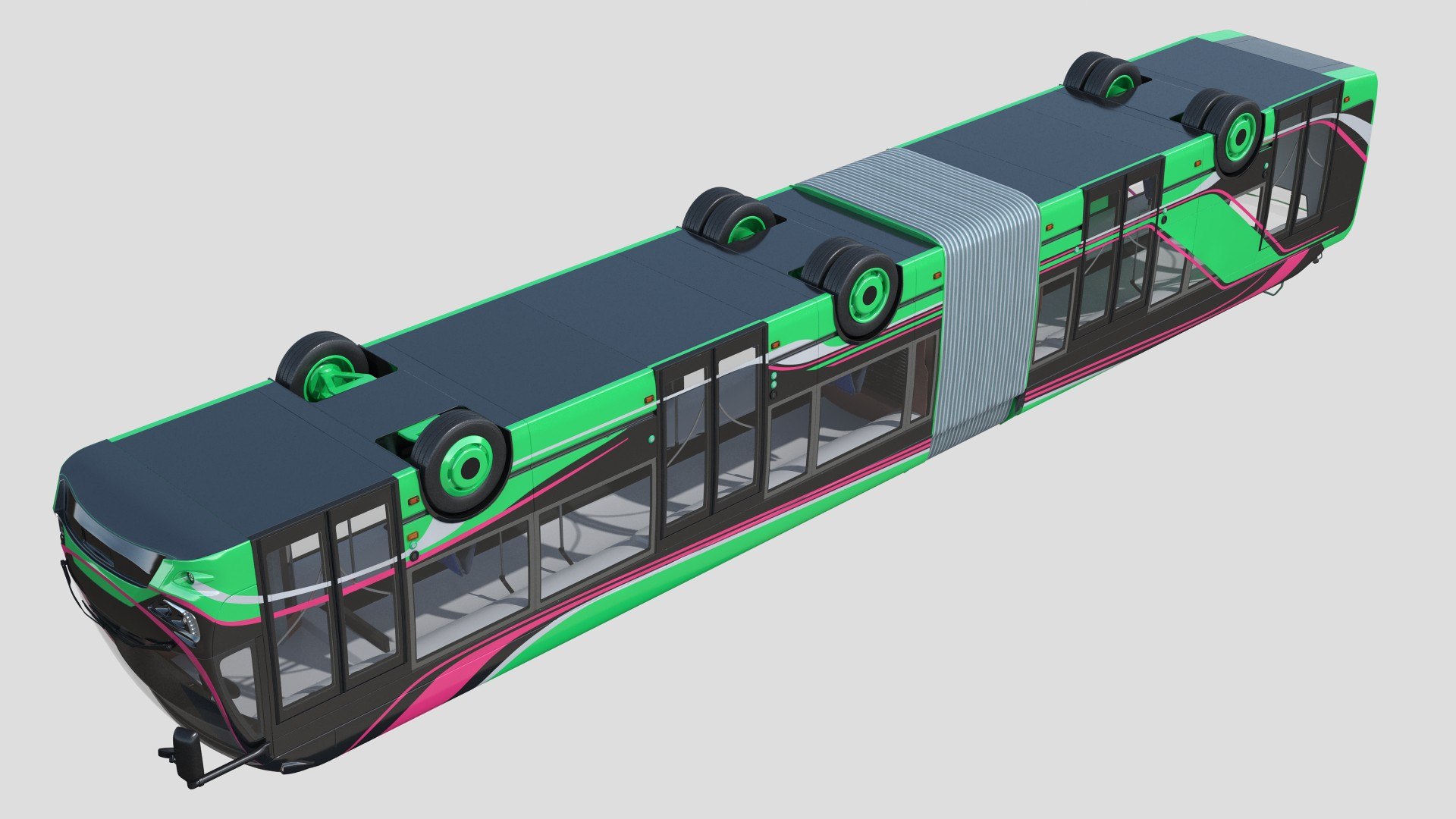 Electric hybrid trolleybus rigged model - TurboSquid 1681959