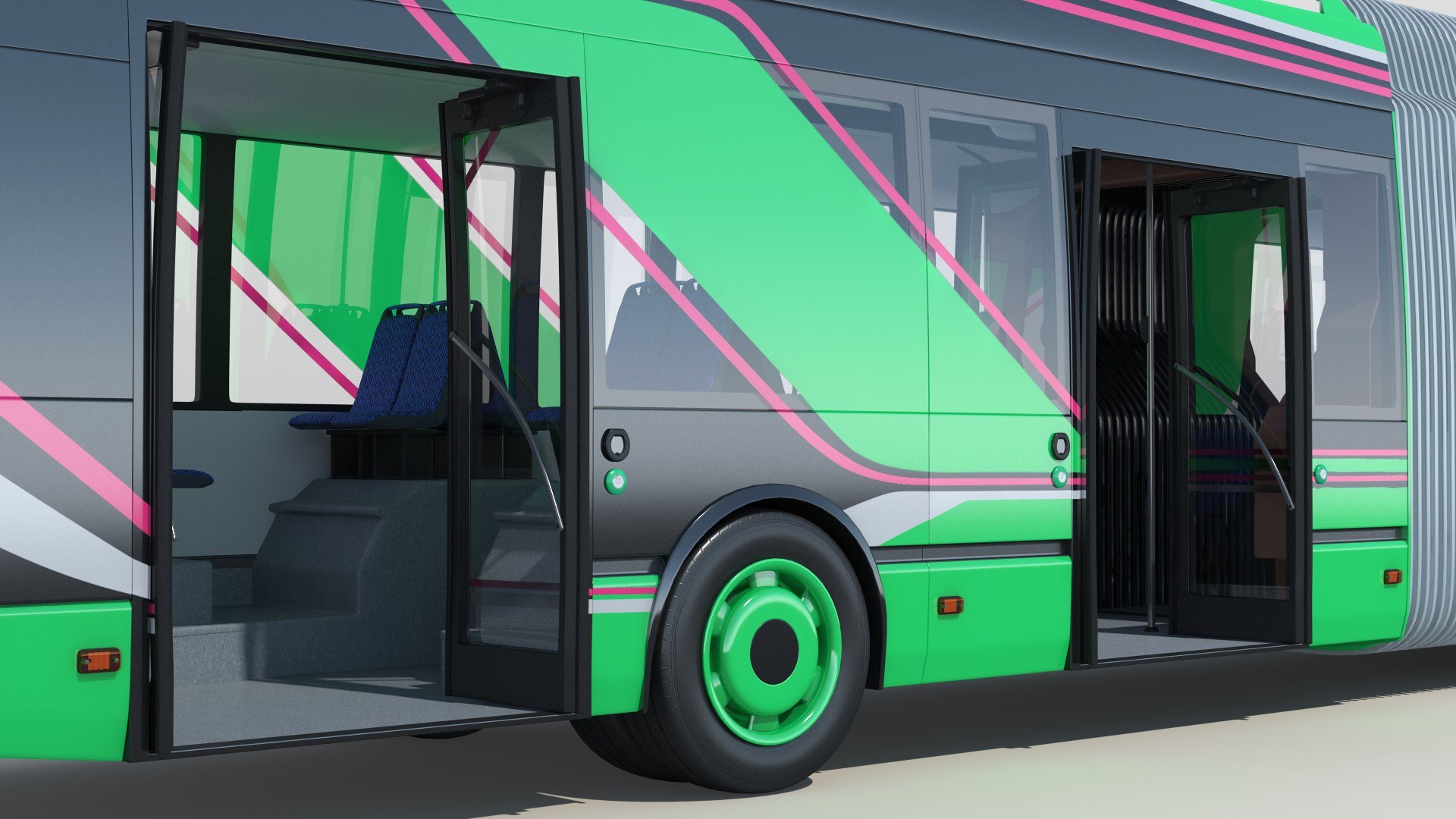 Electric hybrid trolleybus rigged model - TurboSquid 1681959