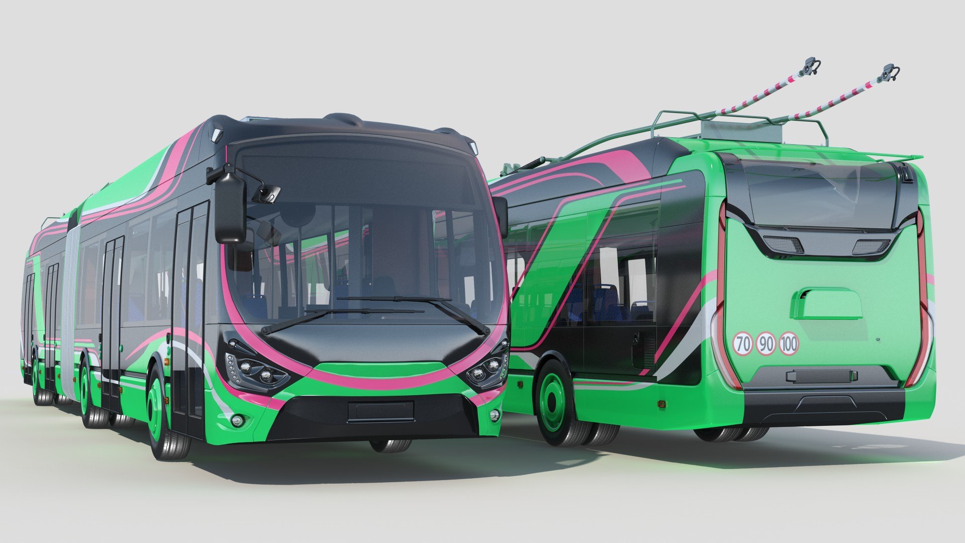 Electric hybrid trolleybus rigged model - TurboSquid 1681959