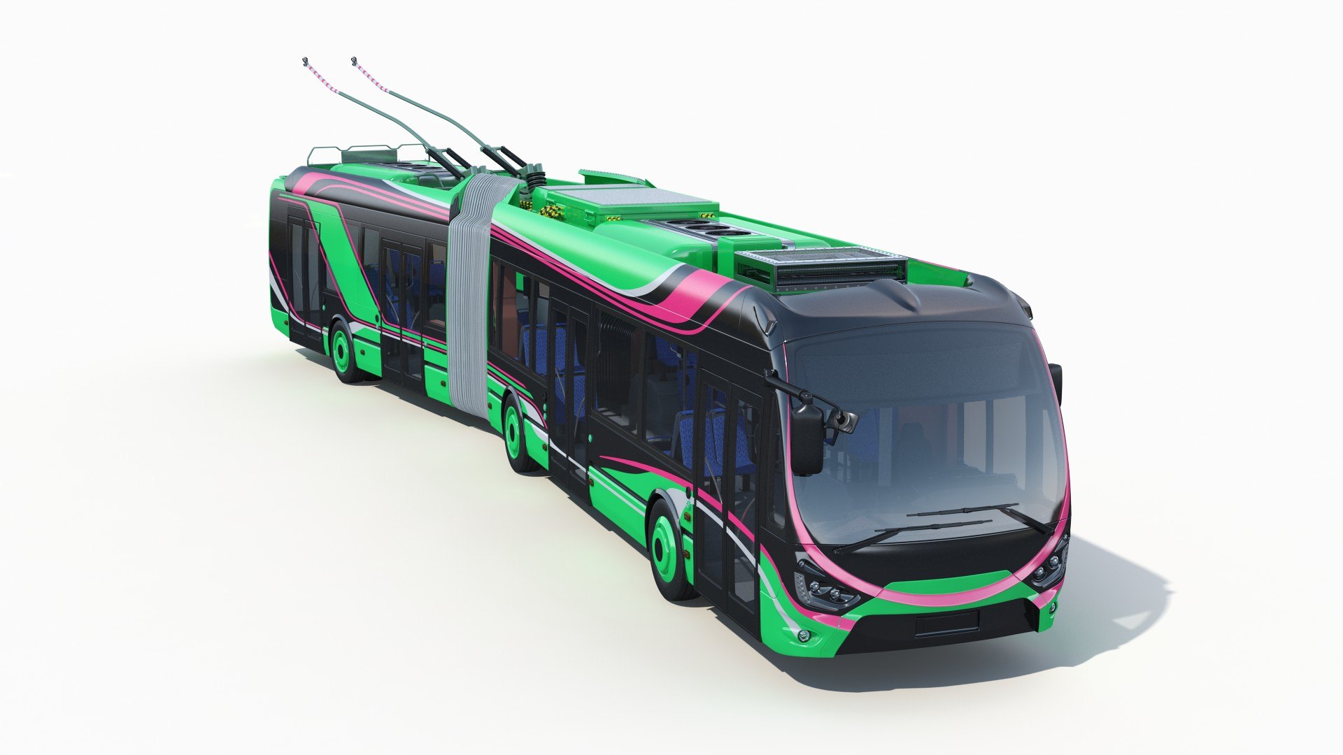 Electric hybrid trolleybus rigged model - TurboSquid 1681959