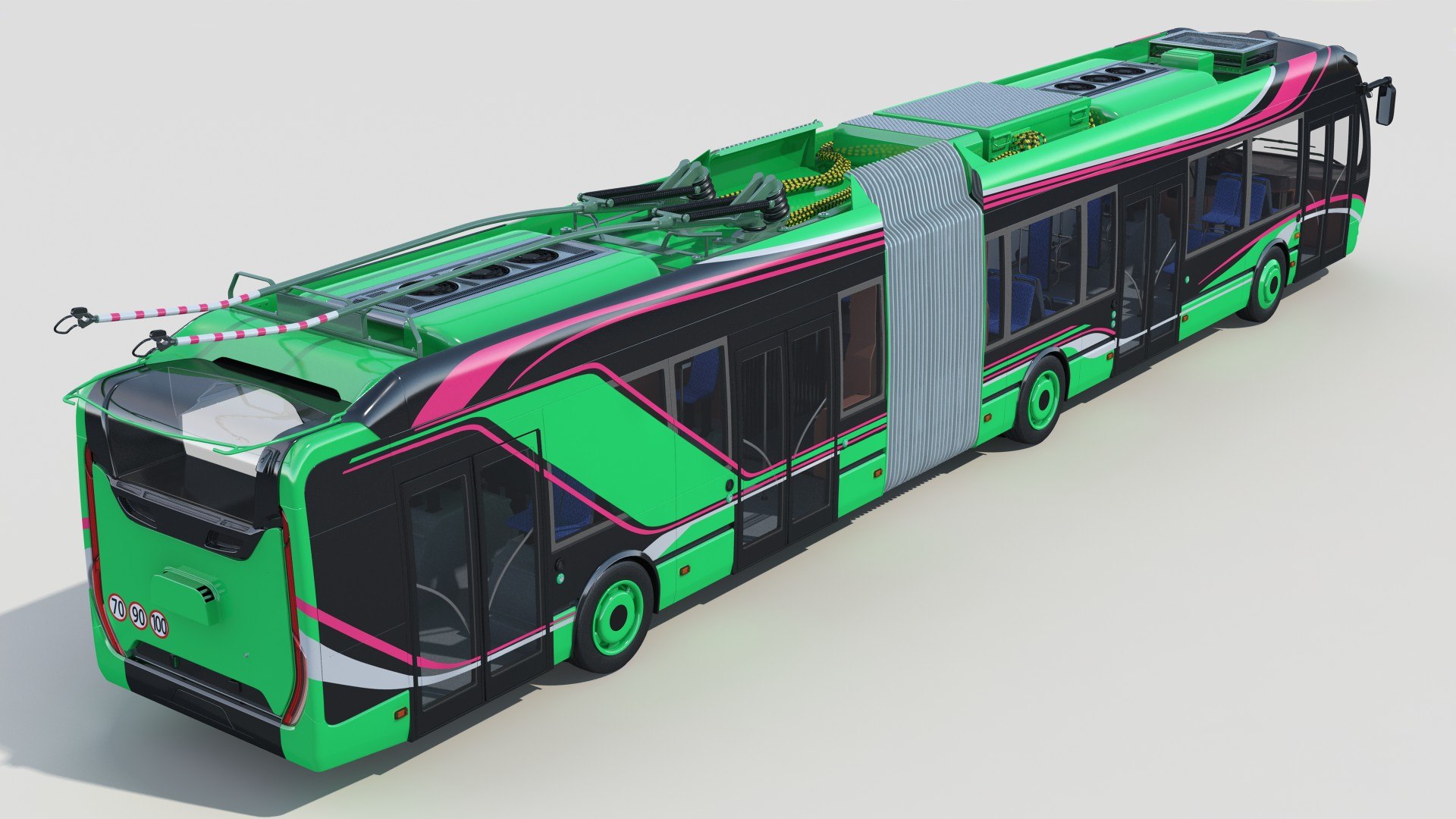 Electric hybrid trolleybus rigged model - TurboSquid 1681959