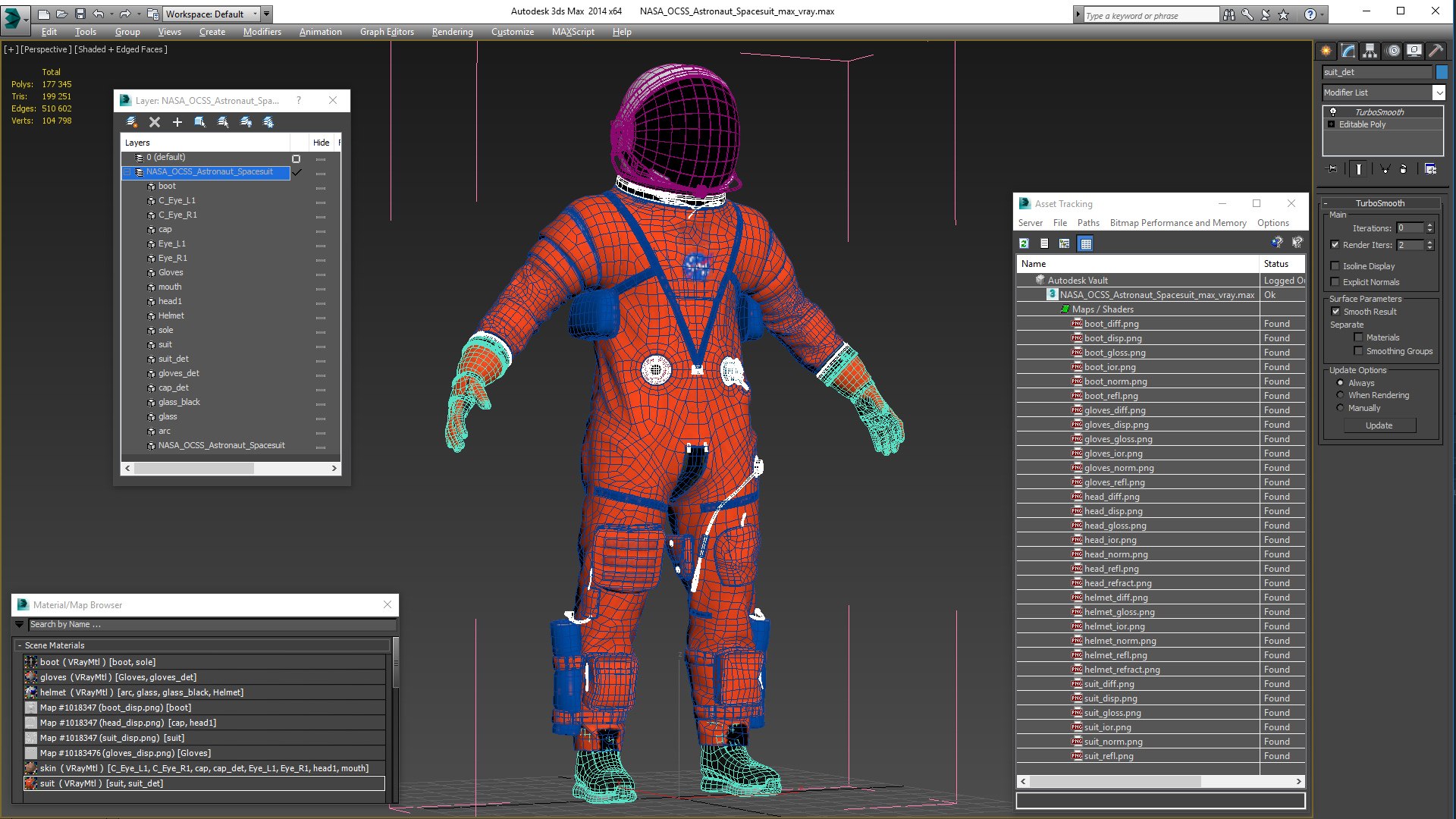 Nasa ocss astronaut spacesuit 3D model - TurboSquid 1611305