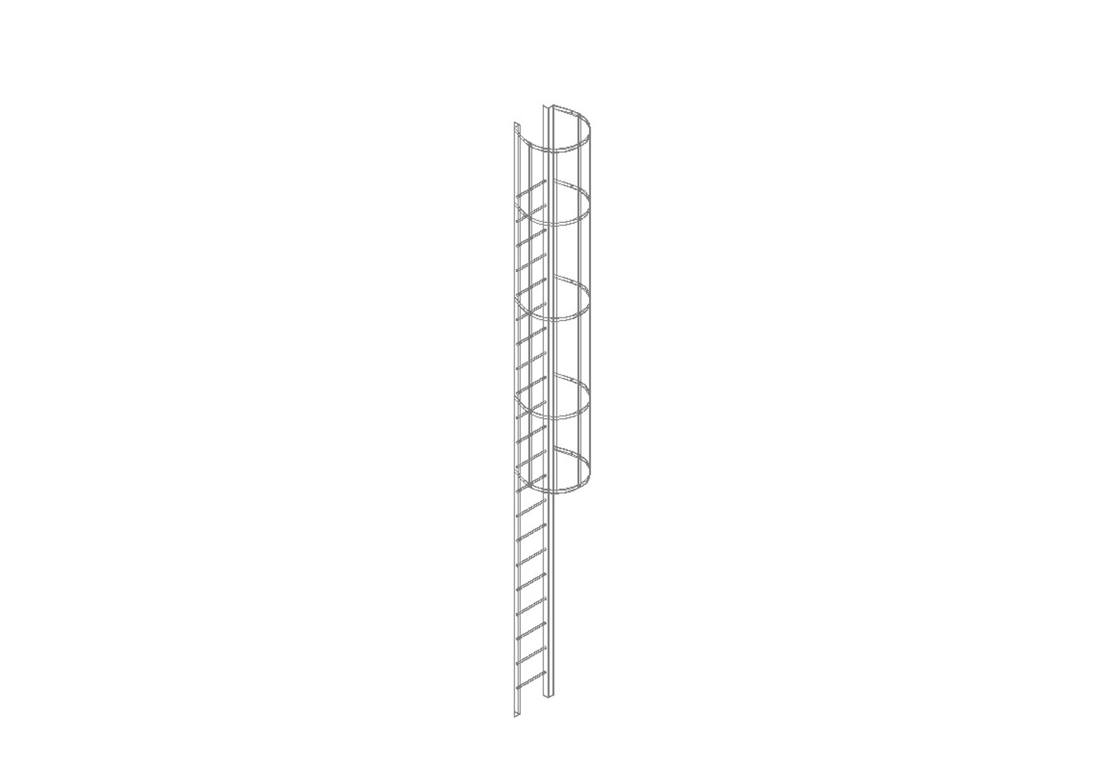 3d Industrial Safety Ladder Model
