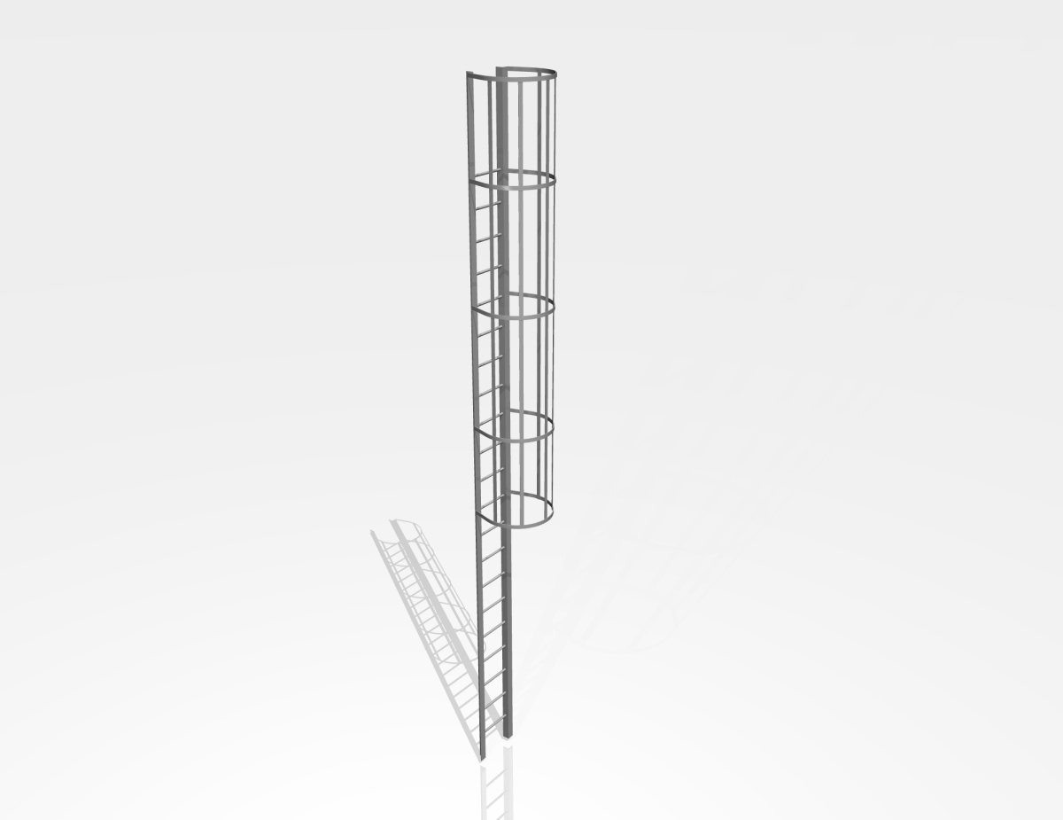 3d industrial safety ladder model