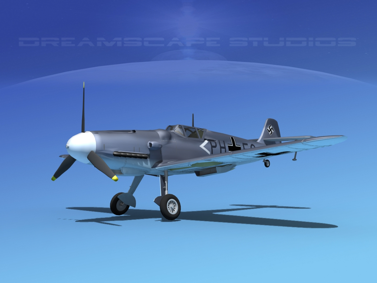 messerschmitt bf-109 fighter dxf