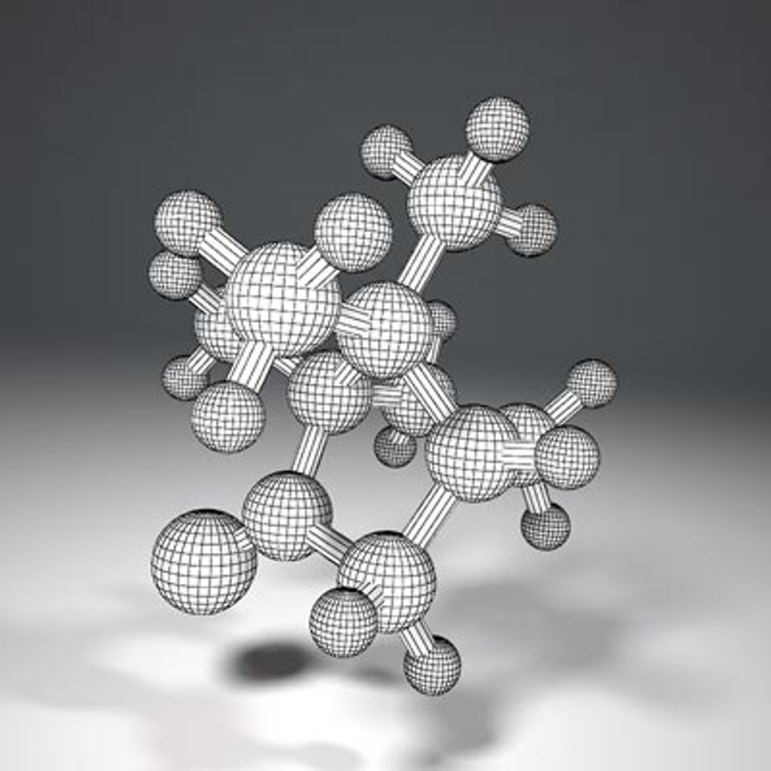 3d Camphor Molecule Structure