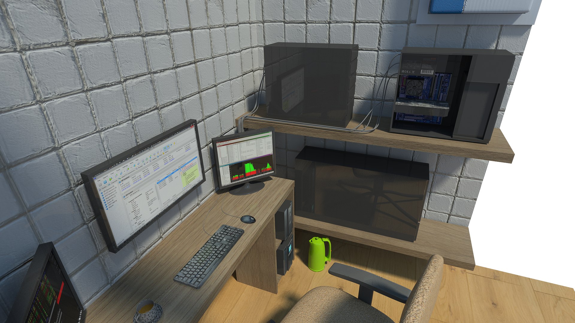 3D Computer Room - TurboSquid 1846751