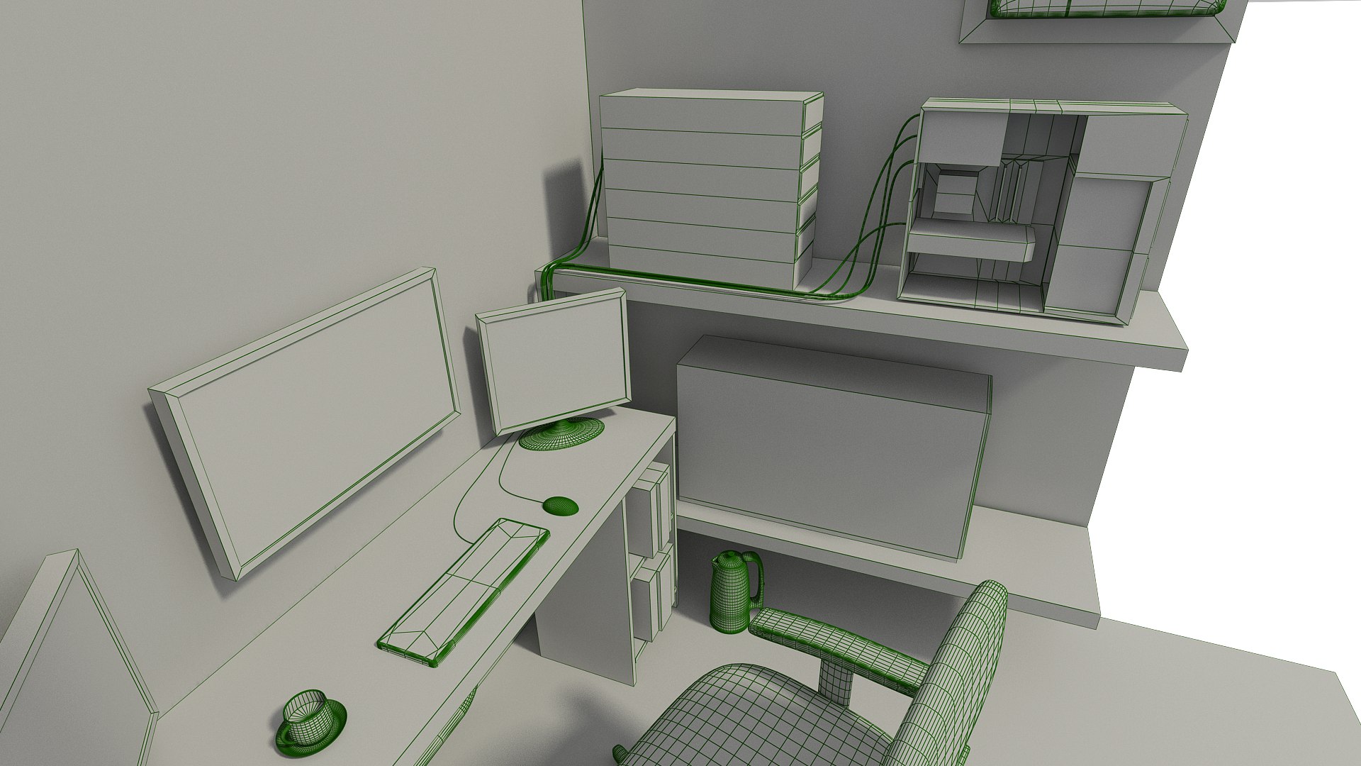 3D Computer Room - TurboSquid 1846751