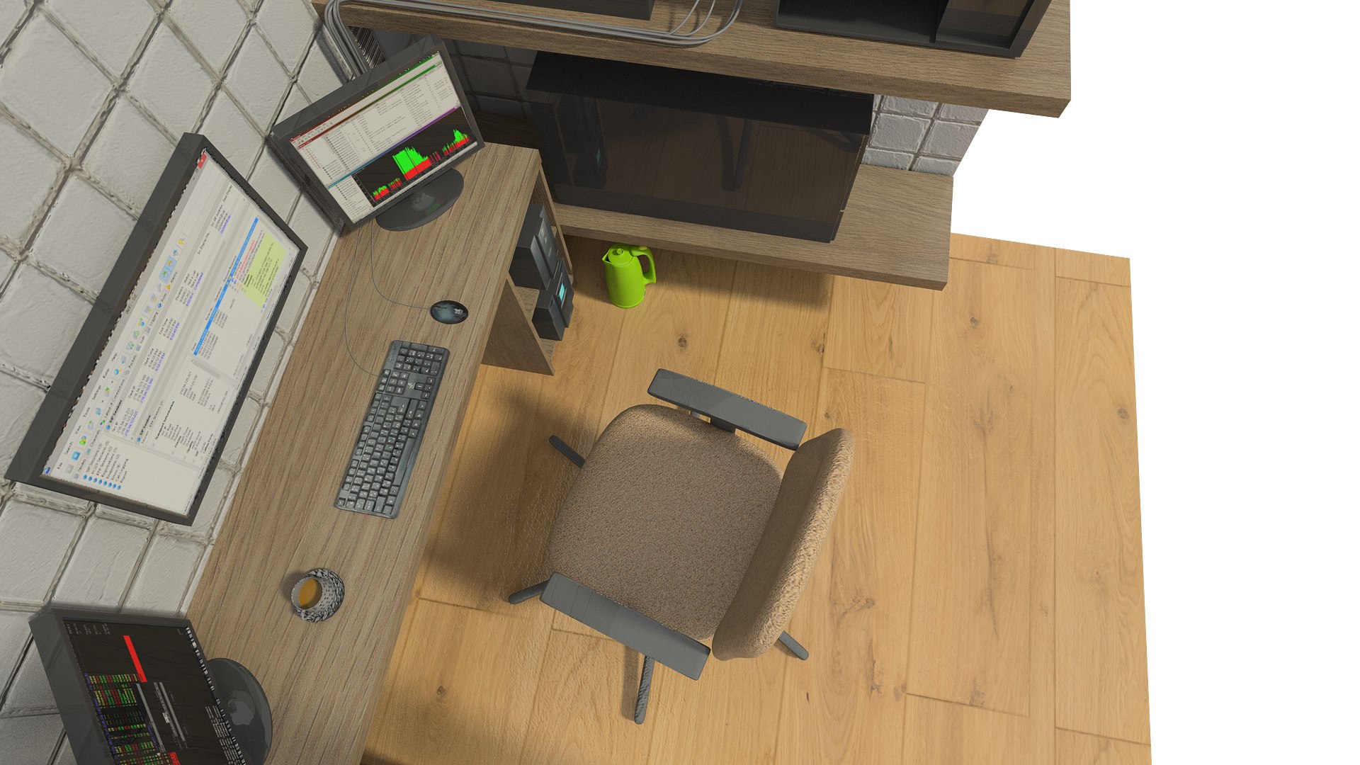 3D Computer Room - TurboSquid 1846751