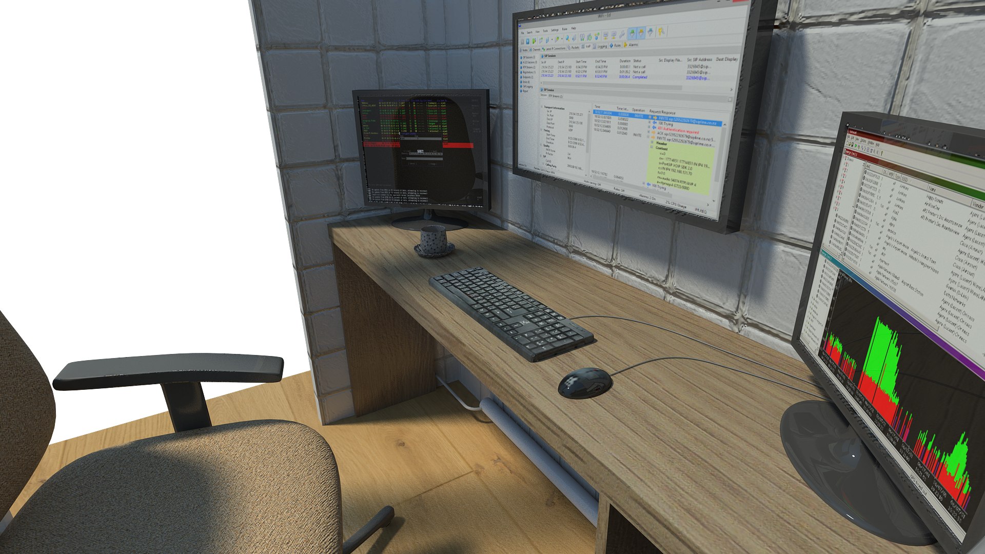 3D Computer Room - TurboSquid 1846751