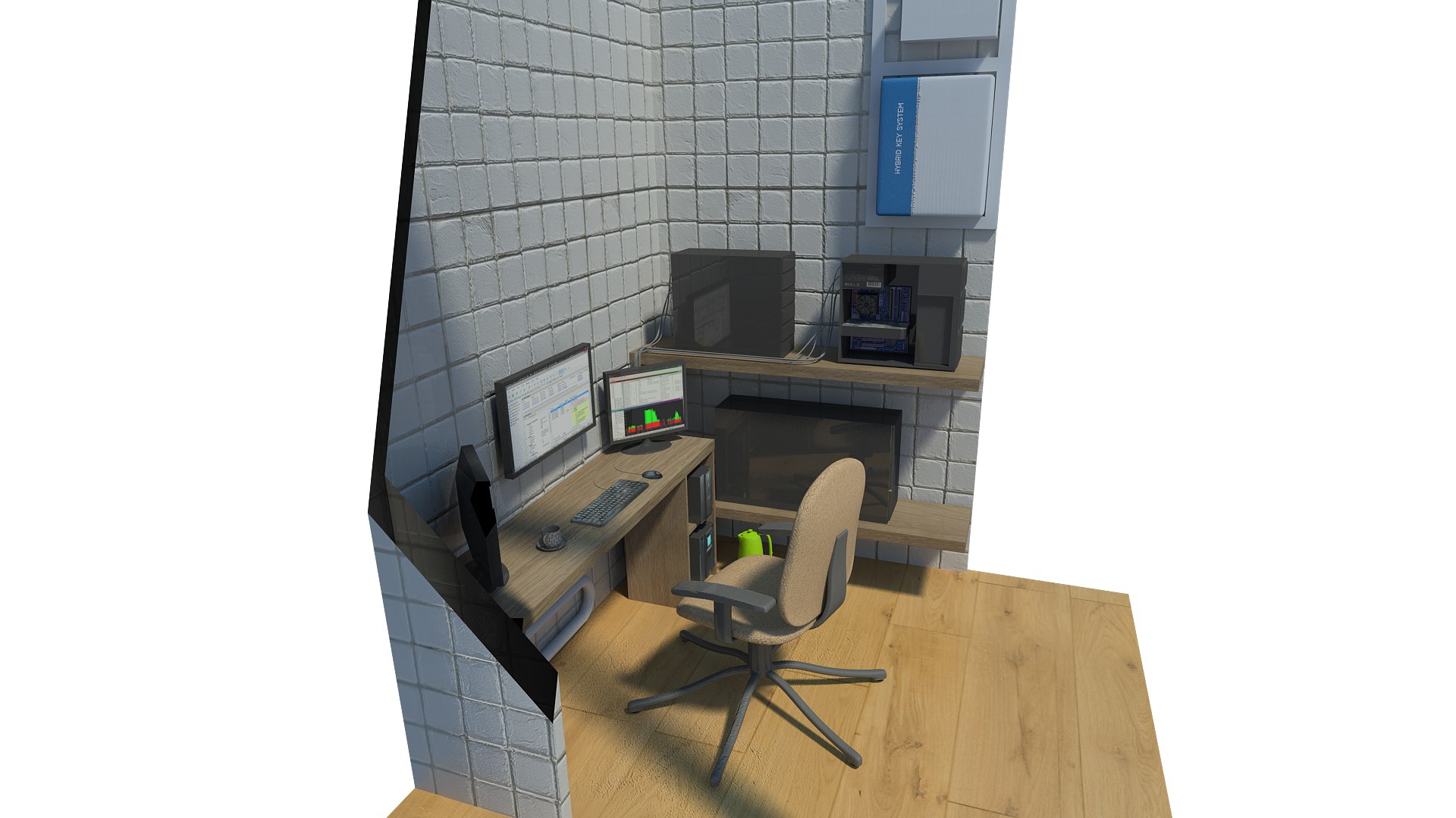 3D Computer Room - TurboSquid 1846751