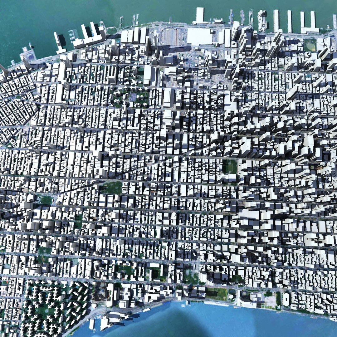 Manhattan Island Model - TurboSquid 1321484