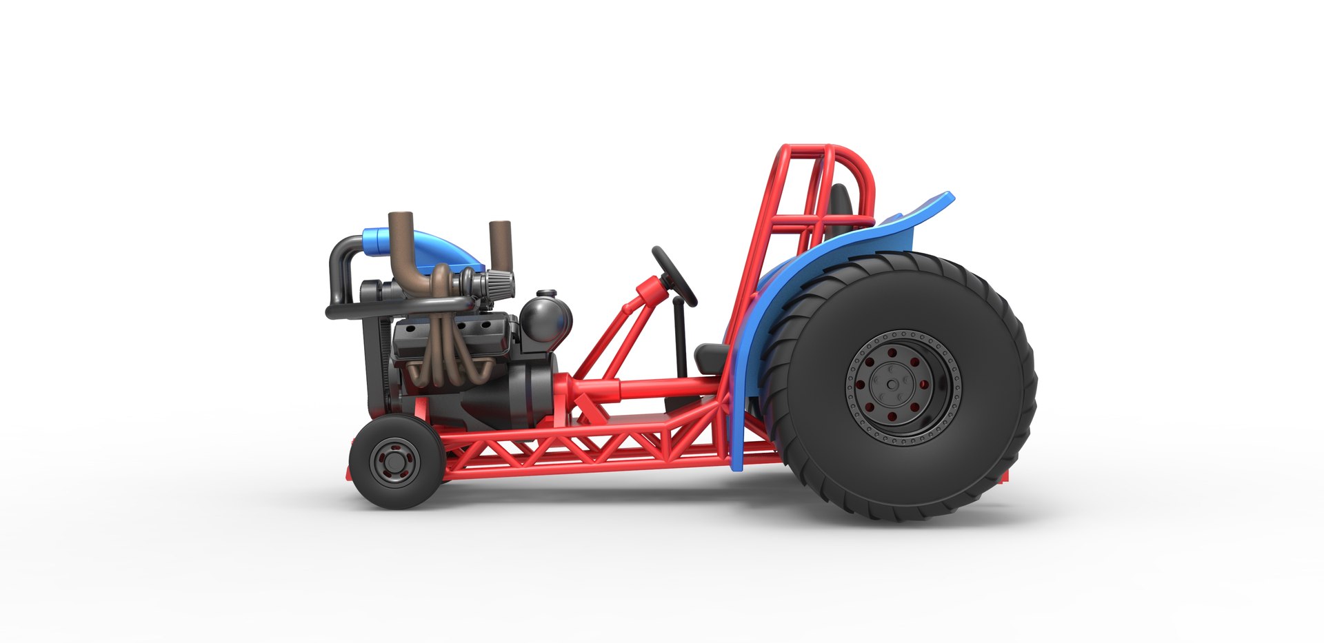 Diecast Mini Rod Pulling Tractor 6 Scale 1 To 25 3D Model - TurboSquid ...