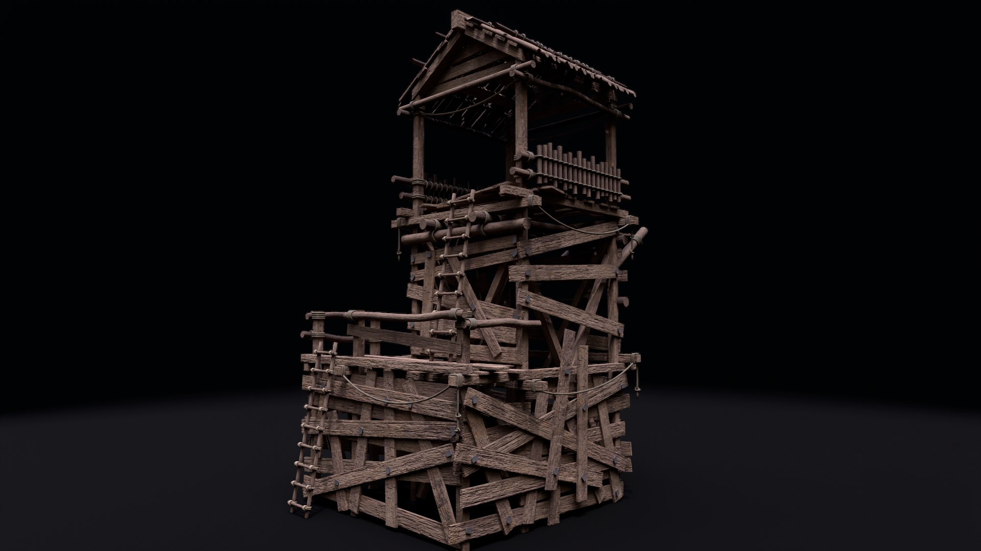 3D Realistic Medieval Watchtower Model - TurboSquid 2111490