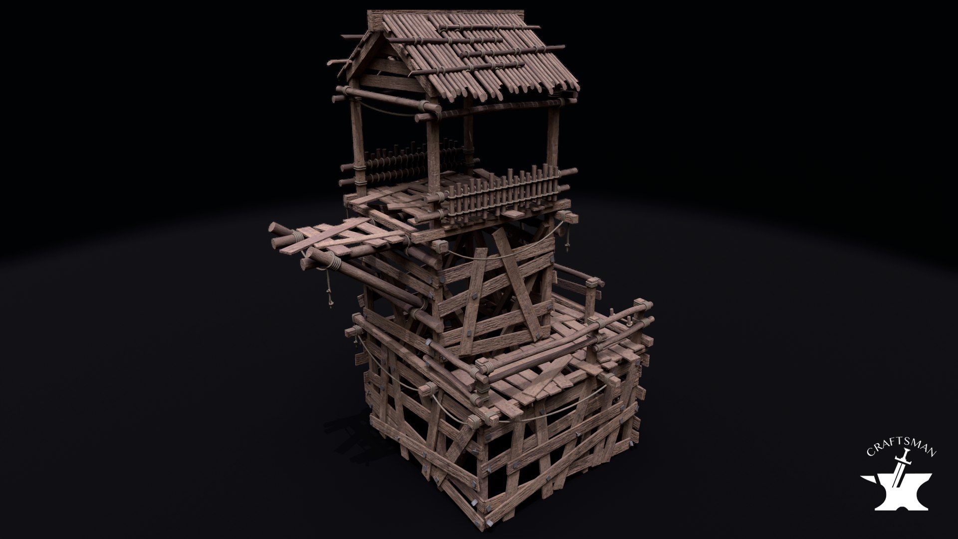 3D Realistic Medieval Watchtower model - TurboSquid 2111490