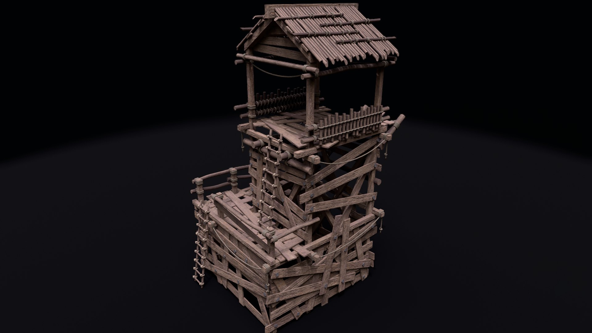 3D Realistic Medieval Watchtower Model - TurboSquid 2111490
