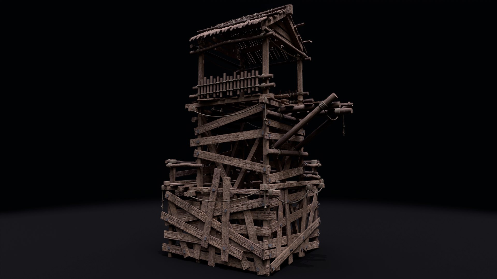 3D Realistic Medieval Watchtower Model - TurboSquid 2111490