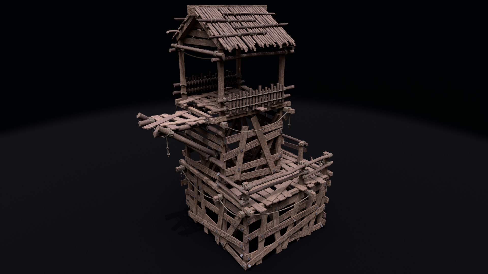 3D Realistic Medieval Watchtower Model - TurboSquid 2111490