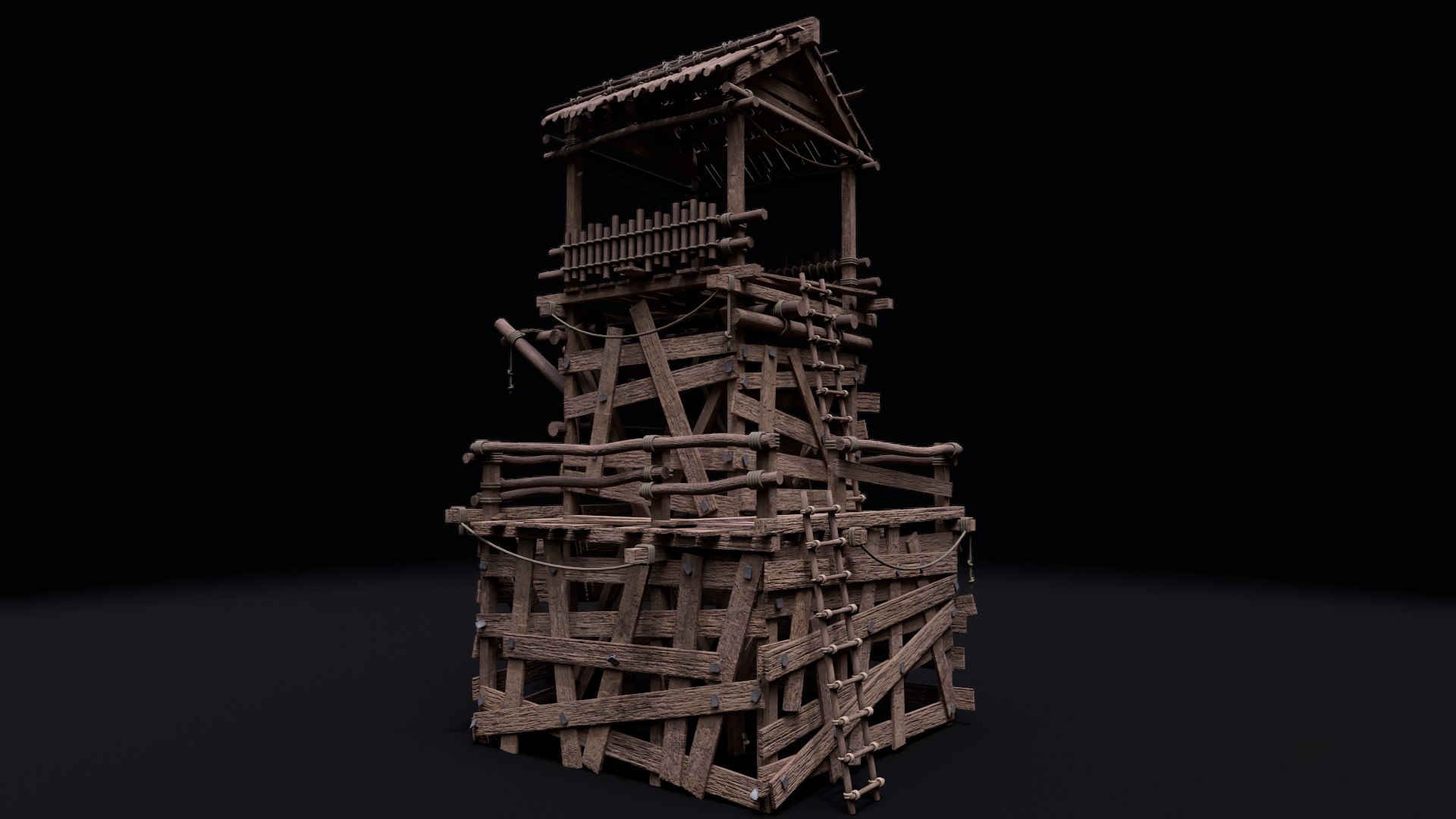 3D Realistic Medieval Watchtower Model - TurboSquid 2111490