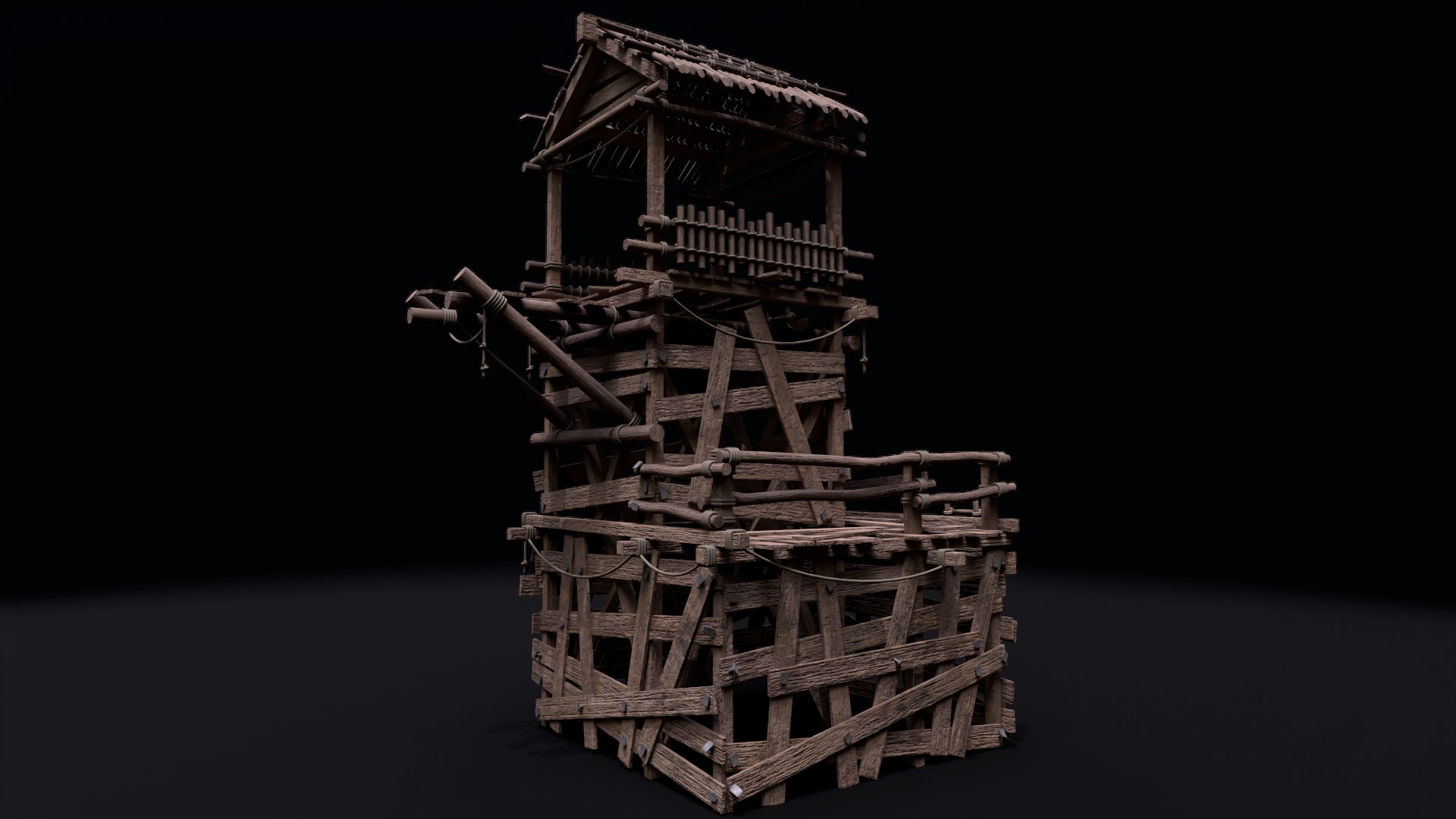 3D Realistic Medieval Watchtower Model - TurboSquid 2111490