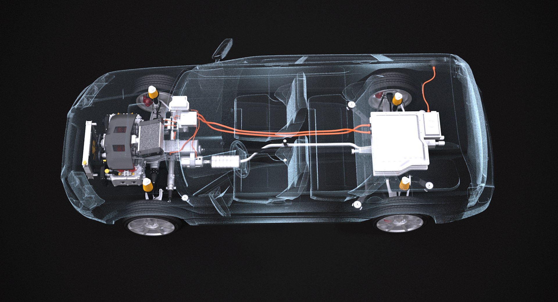4x4 Hybrid Suspension X-ray 3D - TurboSquid 1358355