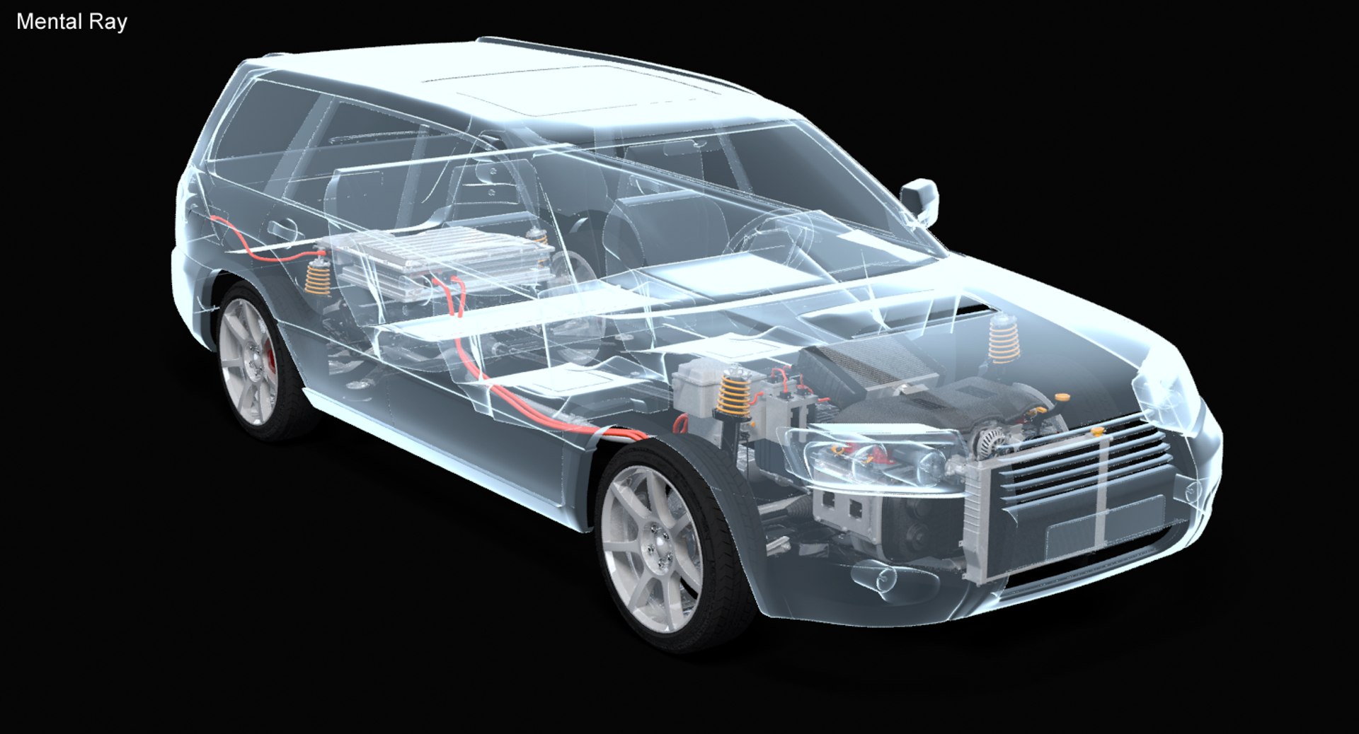 4x4 Hybrid Suspension X-ray 3D - TurboSquid 1358355