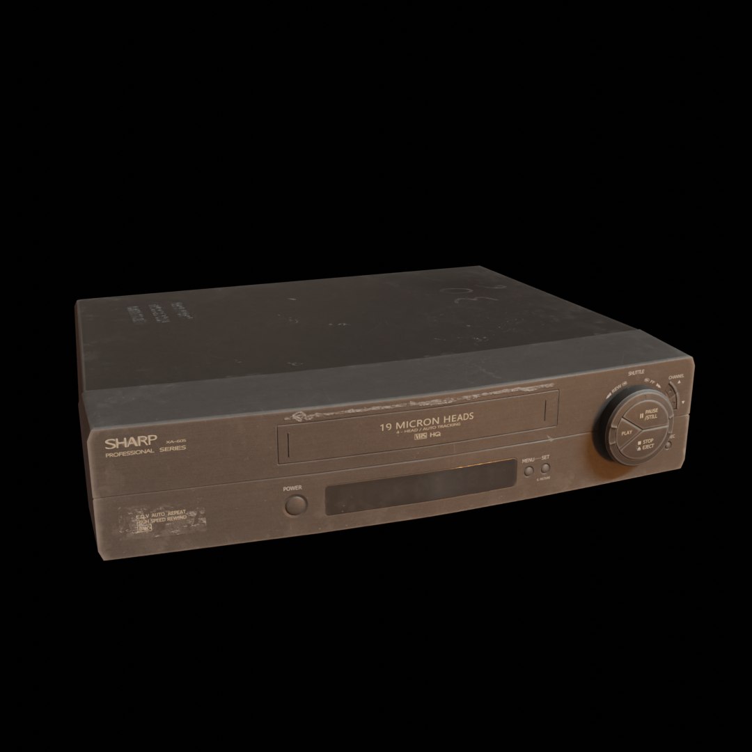 3D SHARP VHS Player Model - TurboSquid 1901071