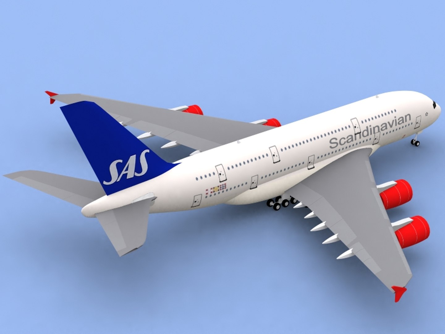 3d Airbus A380-800 Sas A380
