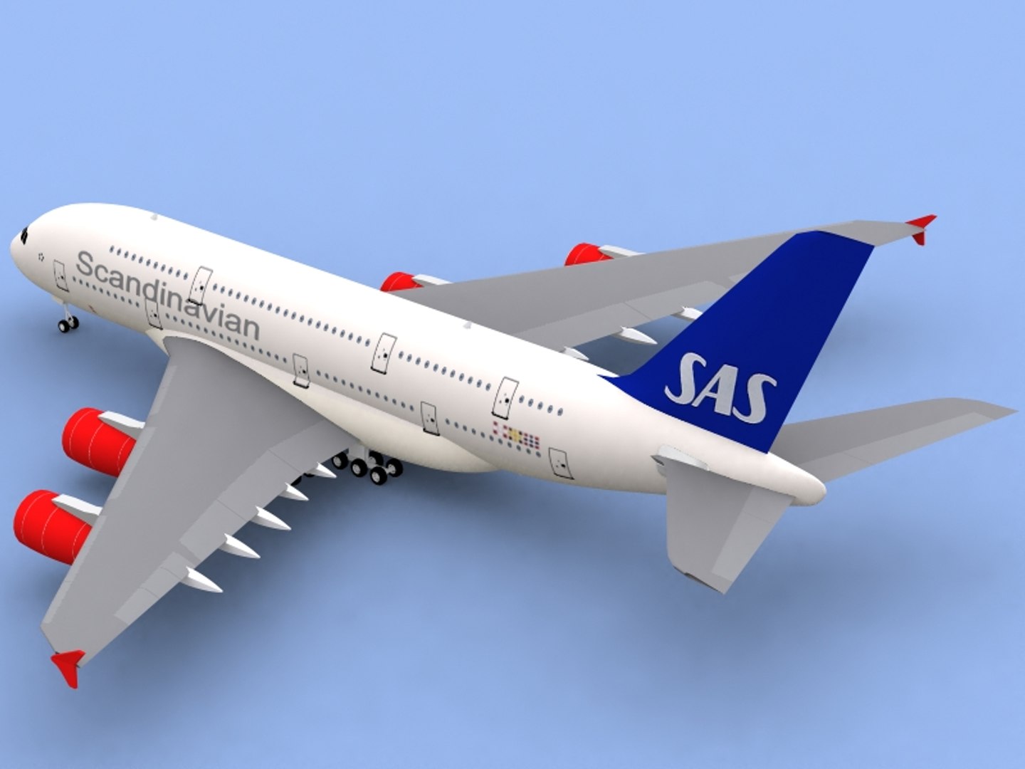 3d Airbus A380-800 Sas A380
