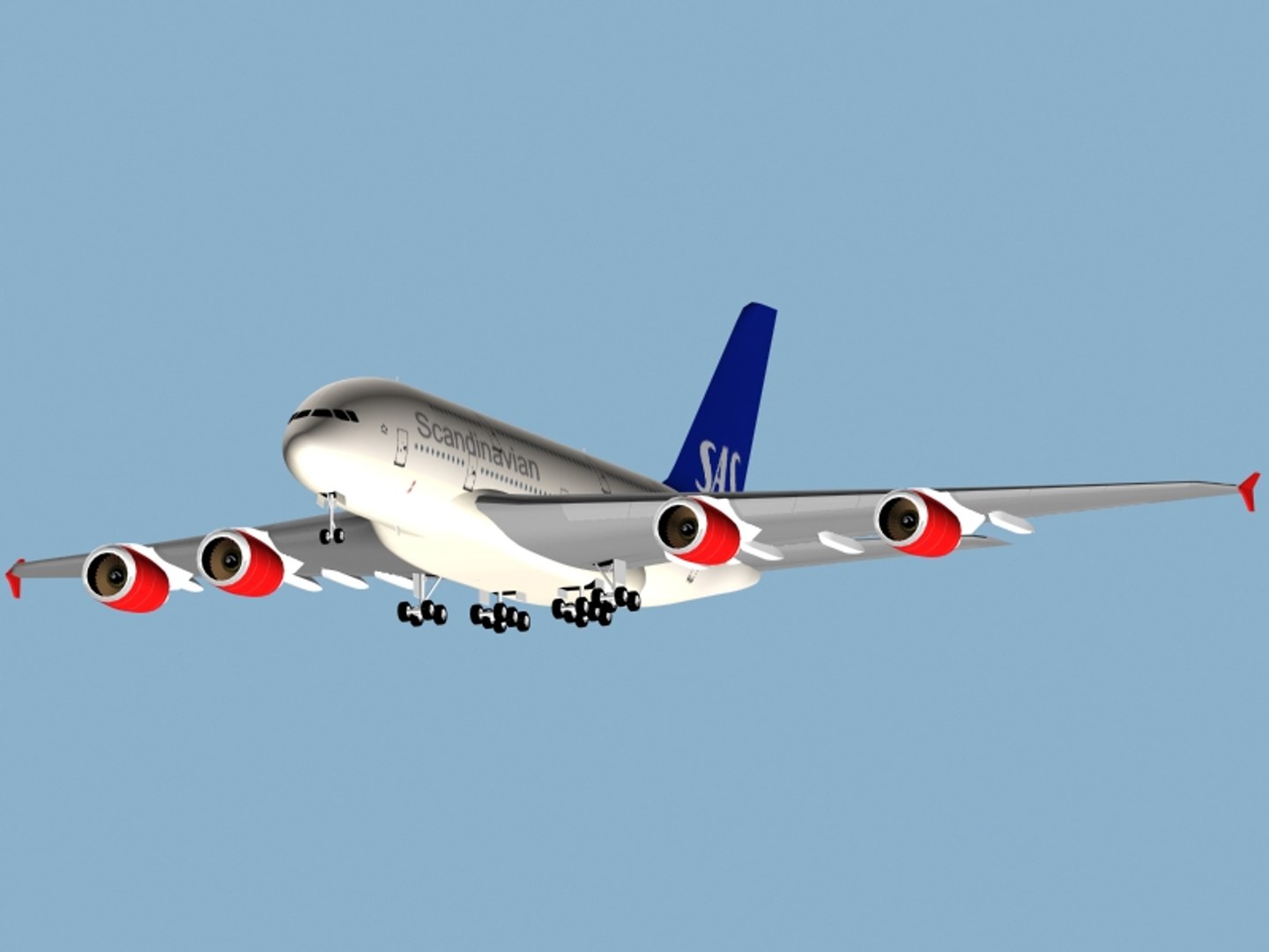 3d Airbus A380-800 Sas A380