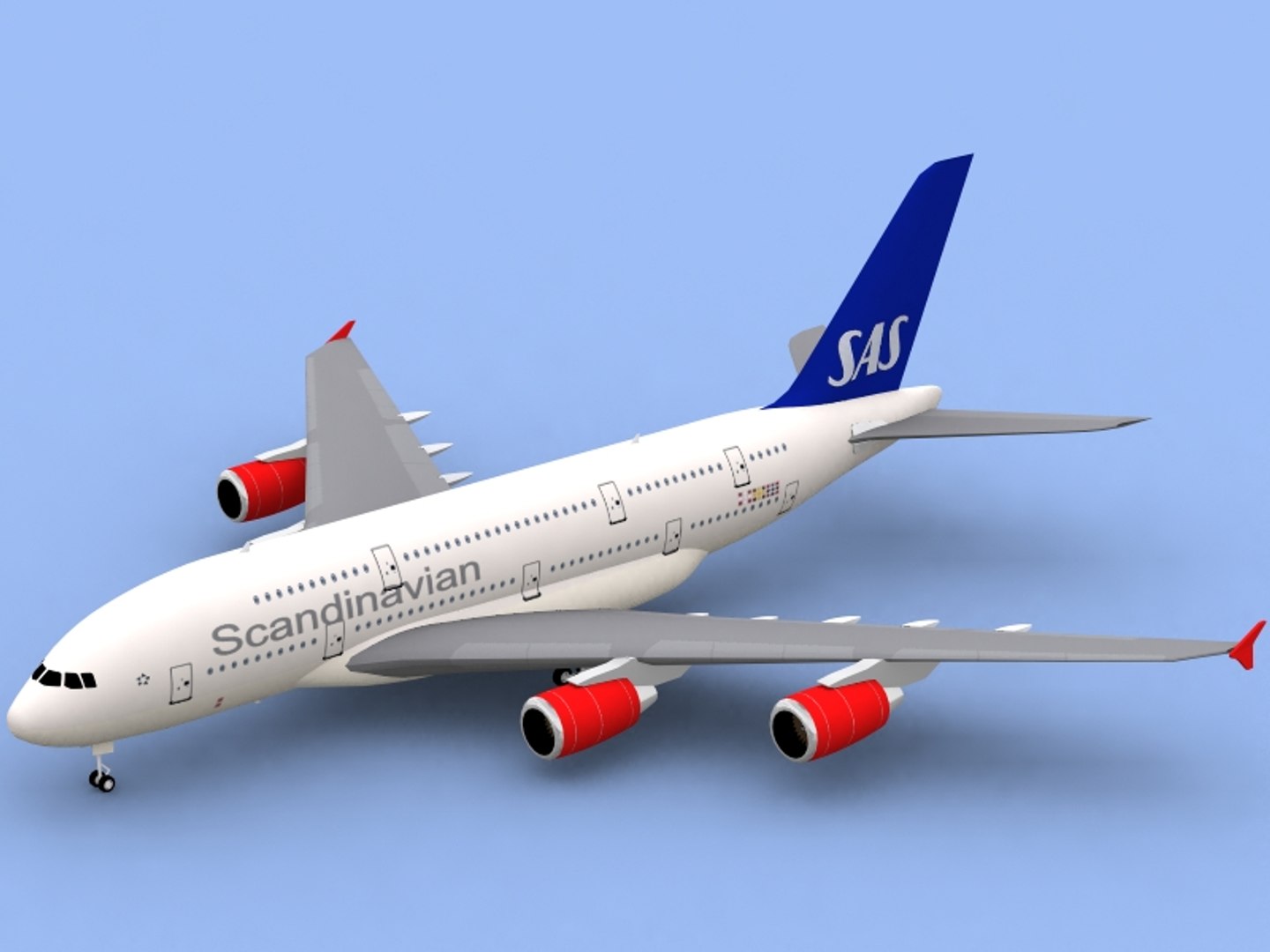 3d Airbus A380-800 Sas A380