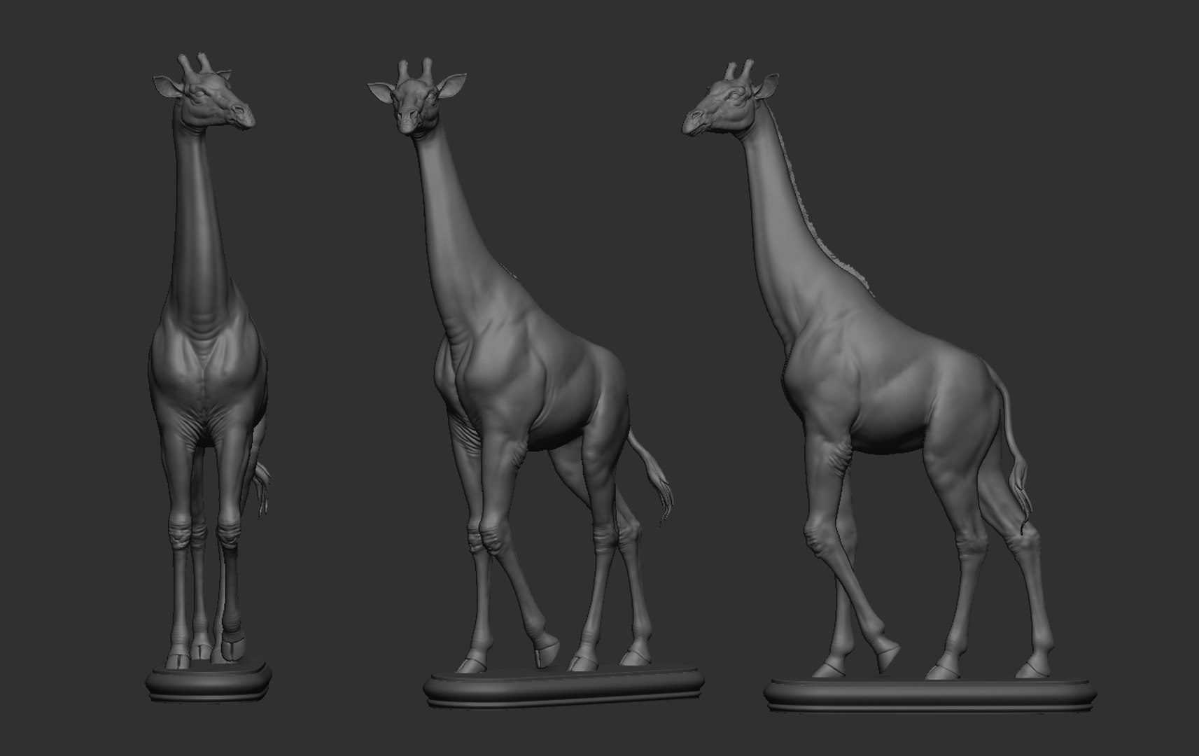 Giraffe Pack Sculpture 3D - TurboSquid 2368072