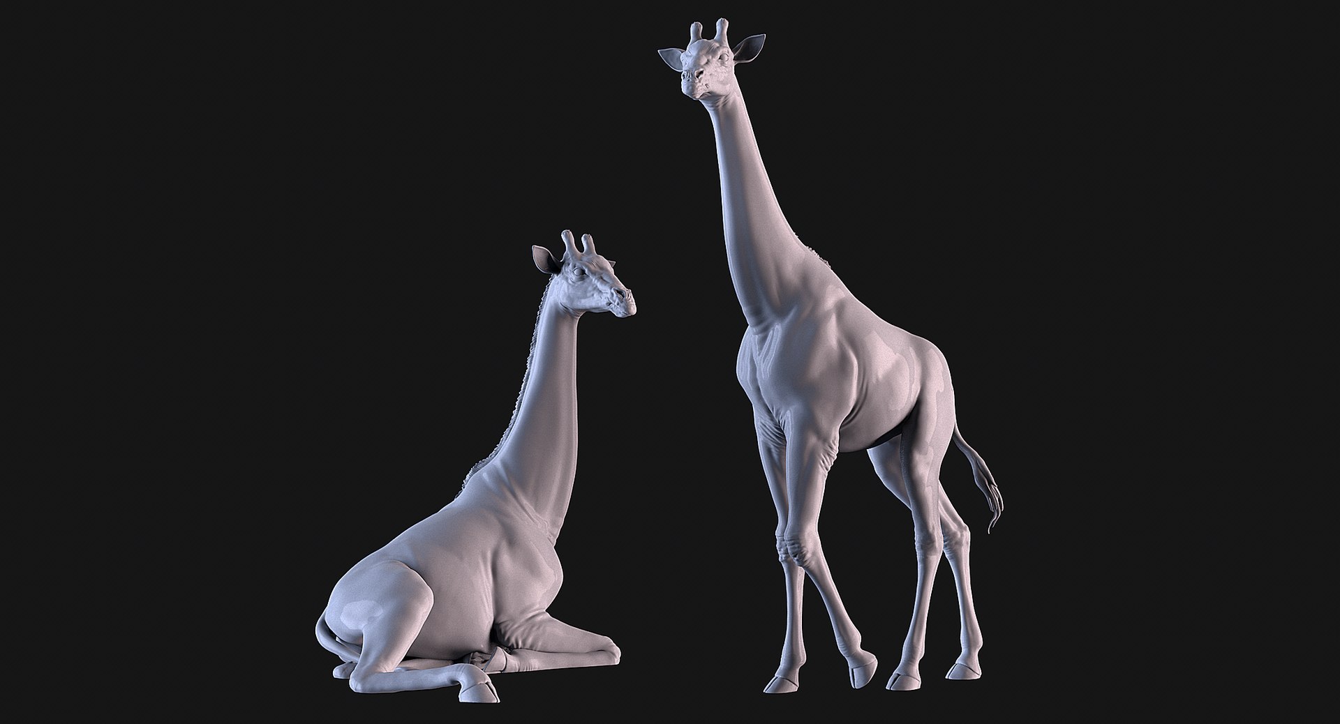 Giraffe Pack Sculpture 3D - TurboSquid 2368072