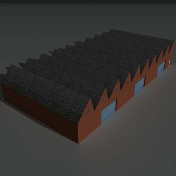 3d model of factory building 2