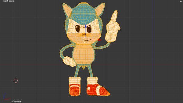 modelo 3d erizo Sonic - TurboSquid 1301674
