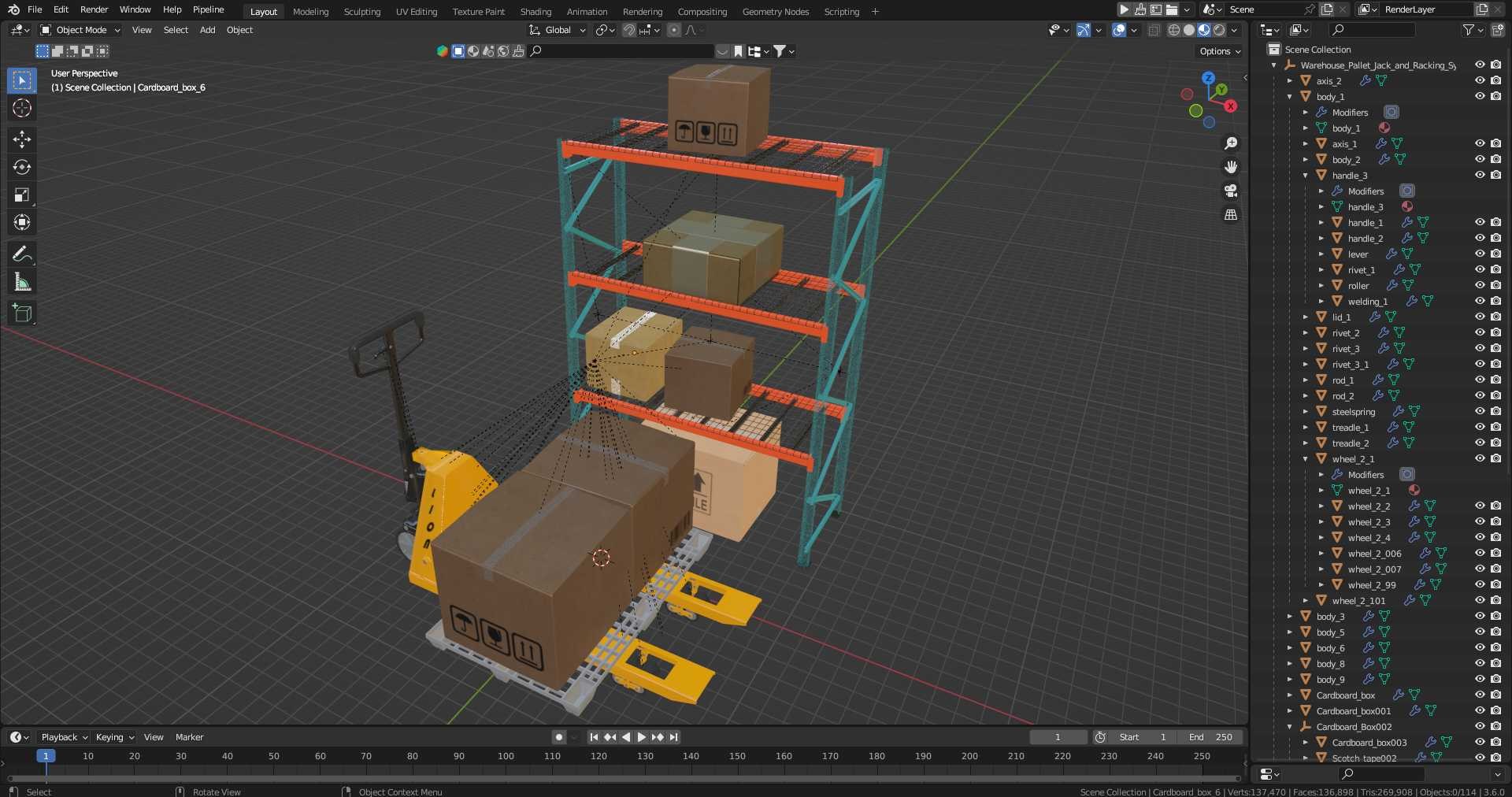 3D Warehouse Pallet Jack And Racking System - TurboSquid 2403516