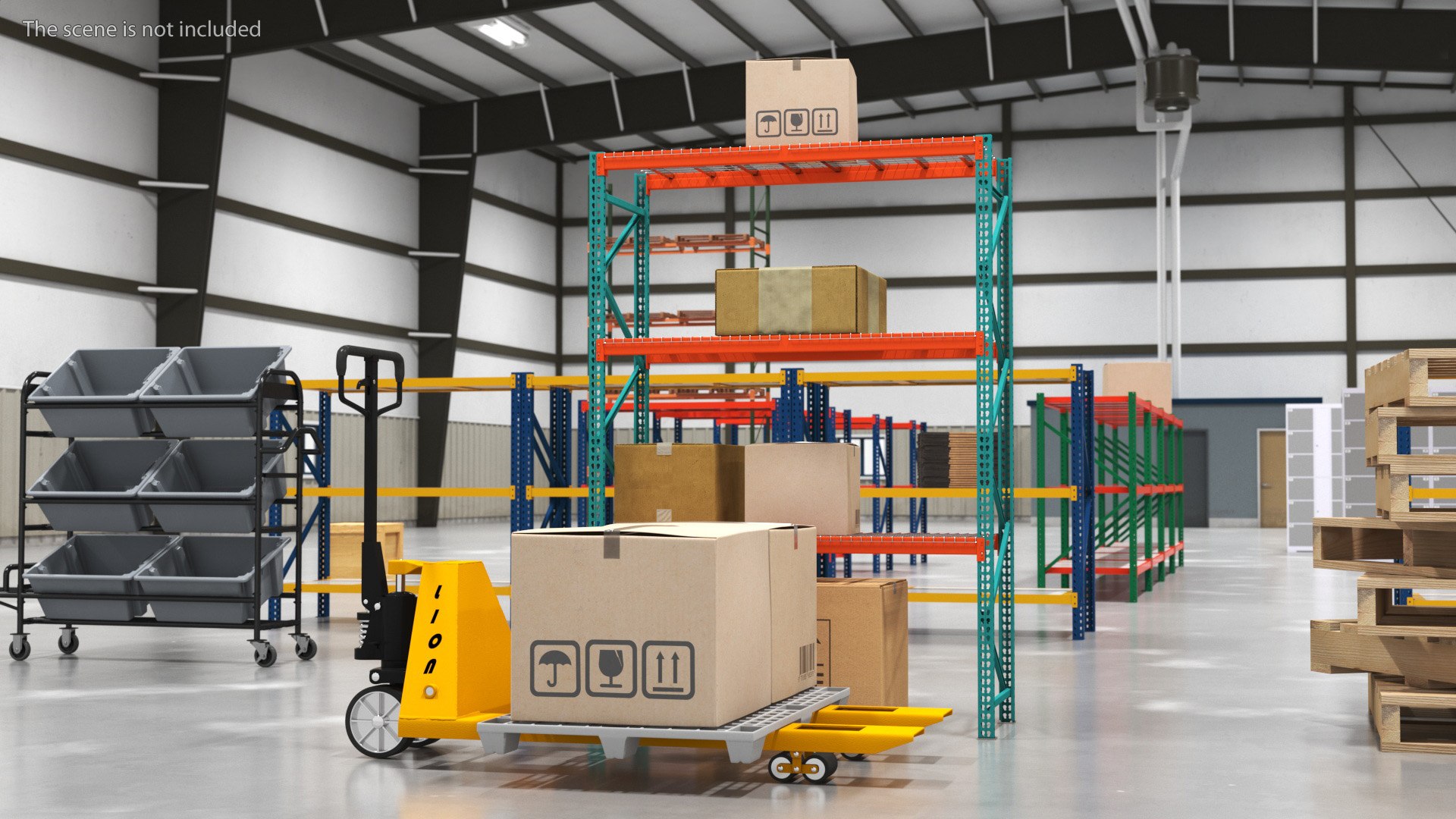 3D Warehouse Pallet Jack And Racking System - TurboSquid 2403516