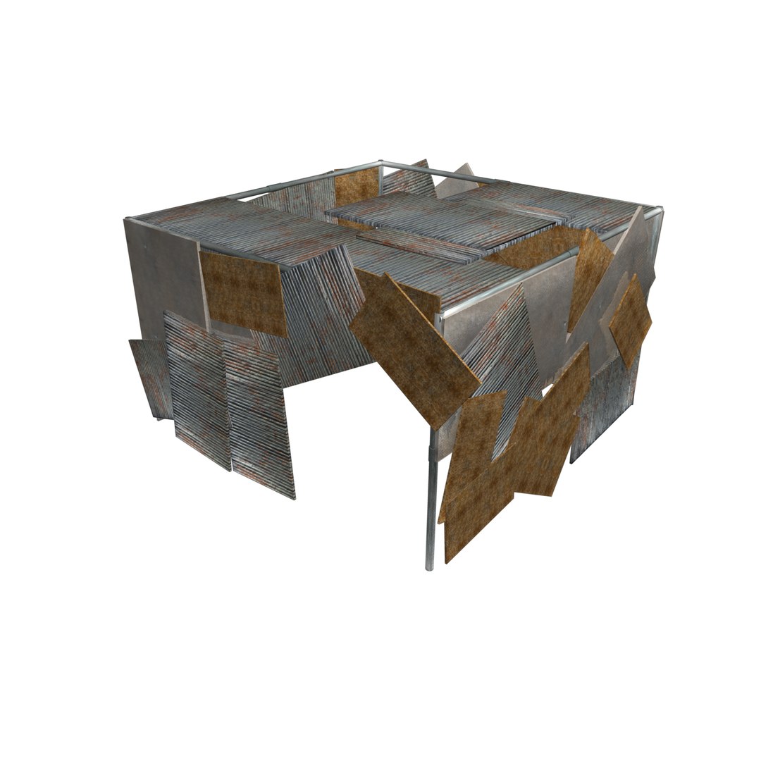 slum shack 3d obj