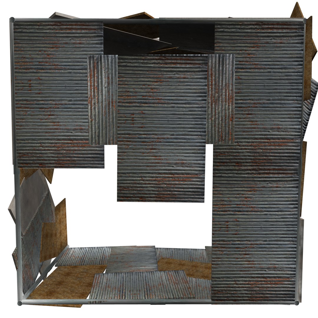 slum shack 3d obj