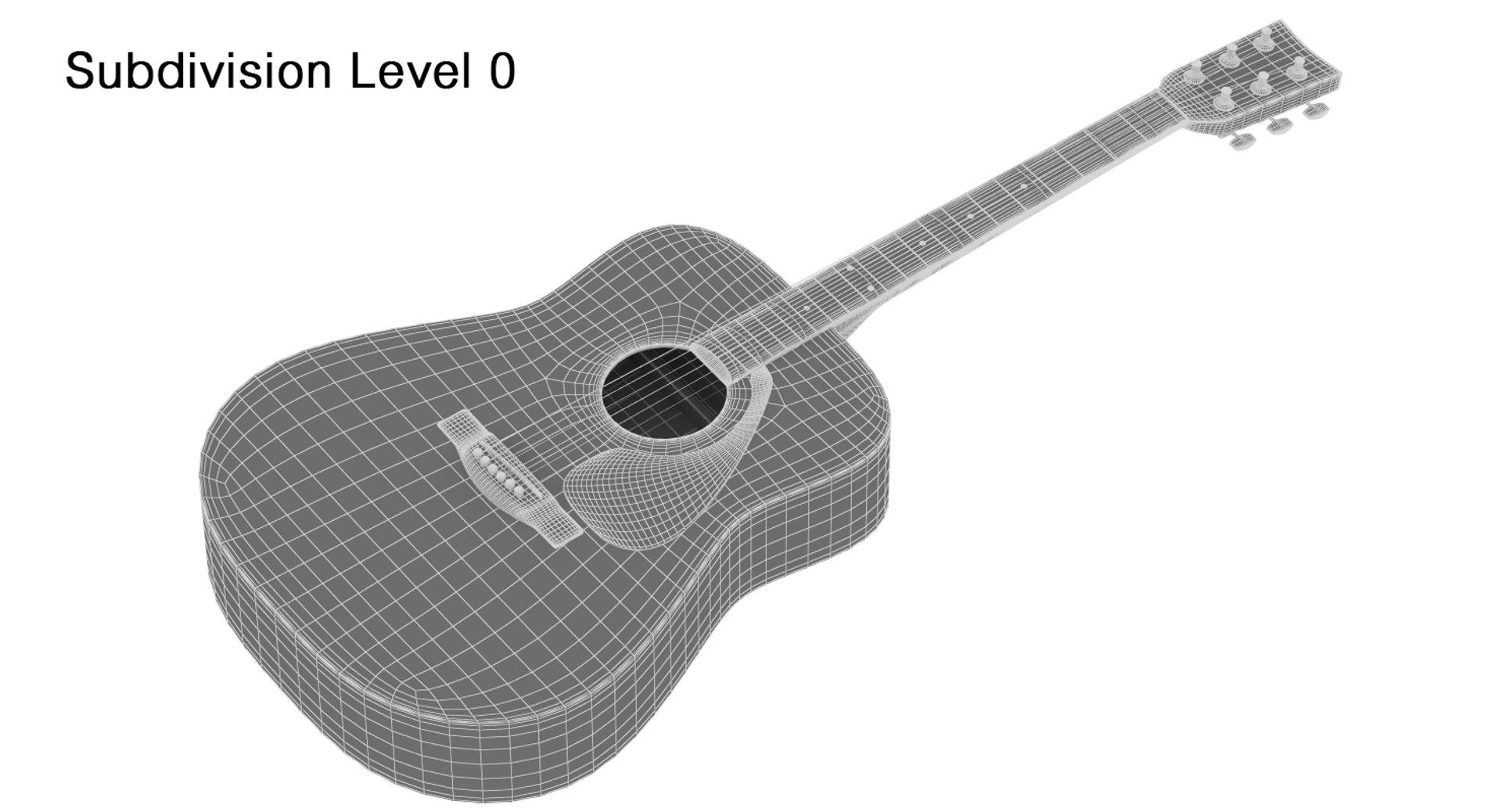 3d Guitar Folk Model