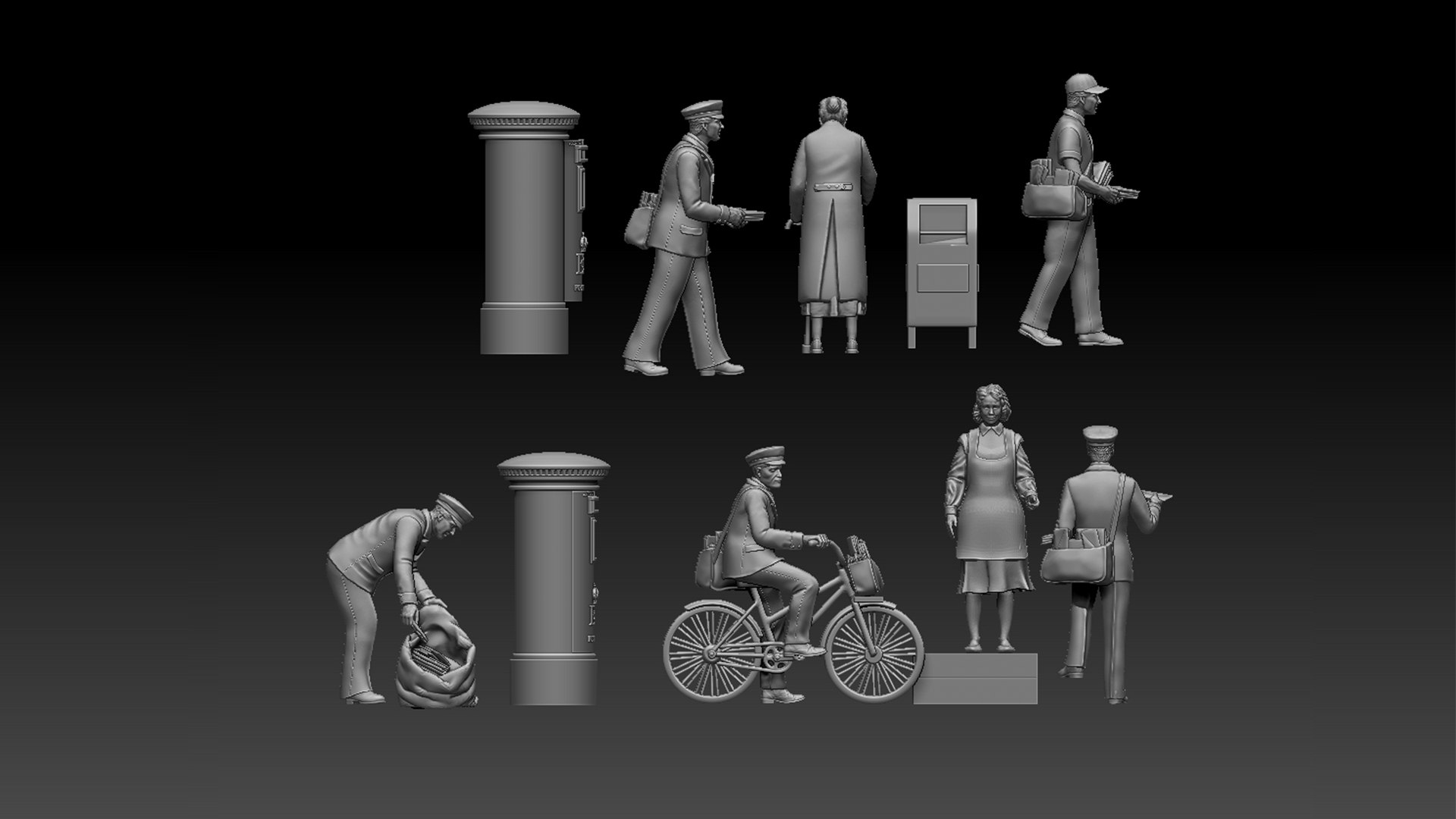 3D POSTMEN Model - TurboSquid 2012905