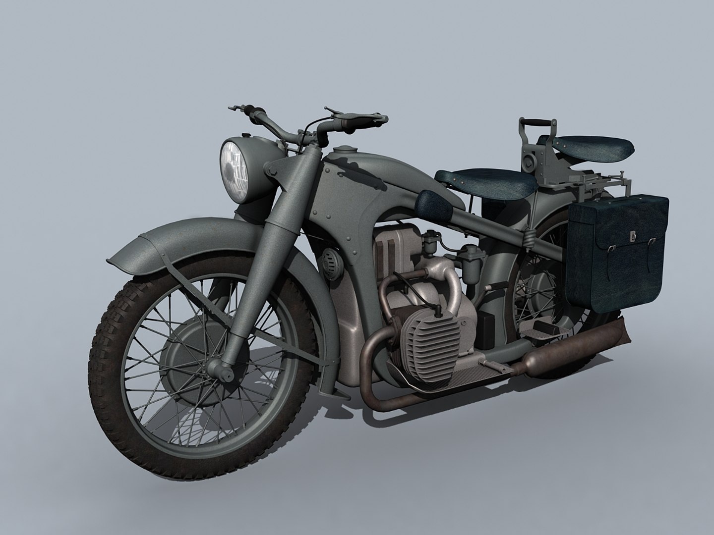 German Wwii Motorcycle 3D Model - TurboSquid 1200963