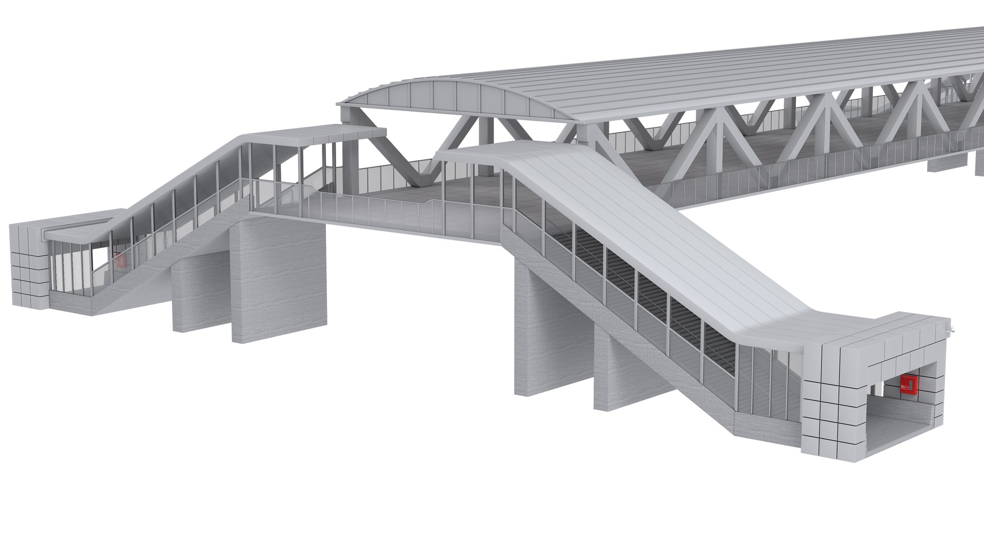 3D Model Predestrian Bridge Collection 2 - TurboSquid 2296328