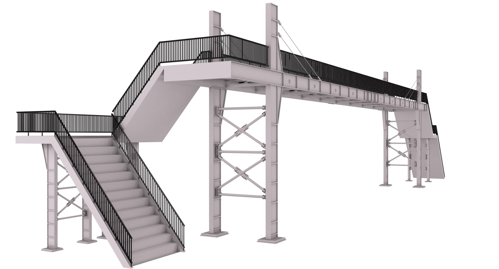 3D Model Predestrian Bridge Collection 2 - TurboSquid 2296328