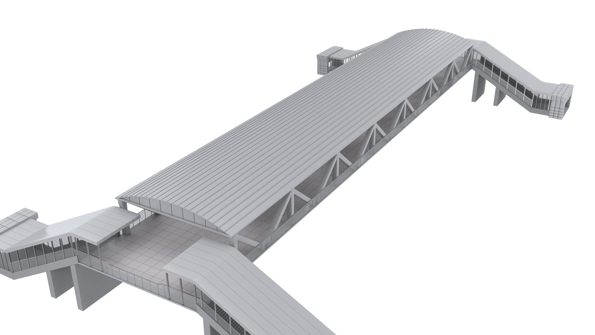 3D Model Predestrian Bridge Collection 2 - TurboSquid 2296328