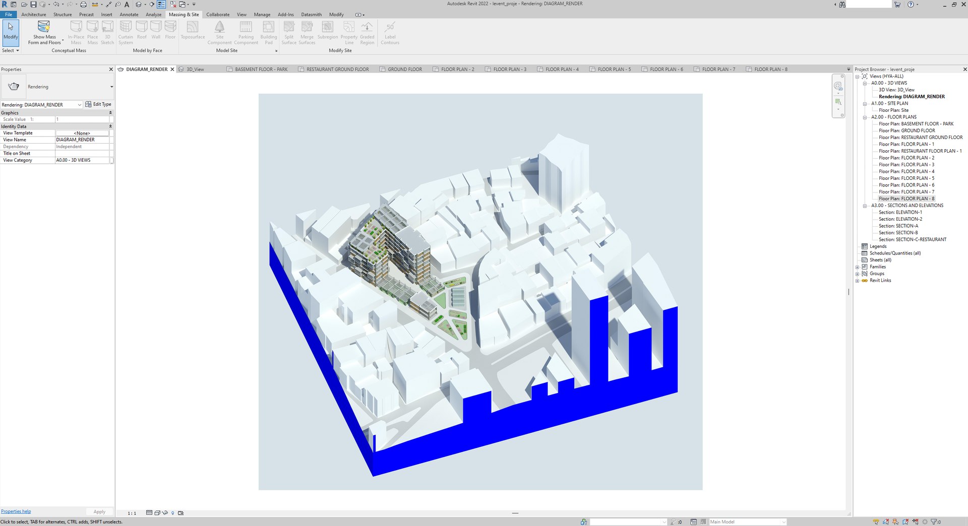 3D Apartment Building Revit Project 3D Model - TurboSquid 2080032